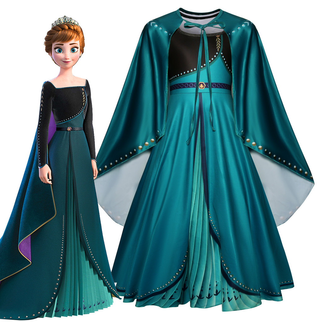 Frozen Anna Costume Princess Dress With Cloak cosplay | Shopee Malaysia