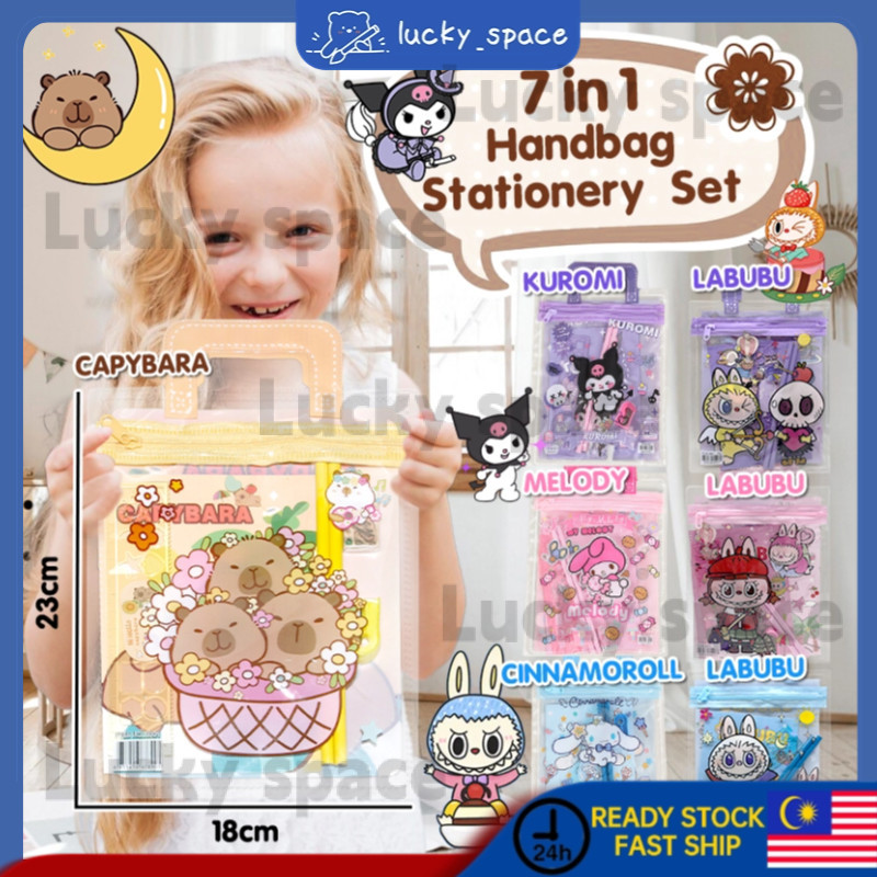 Alat Tulis Capybara Labubu Stationery Set For Students Kids Birthday ...