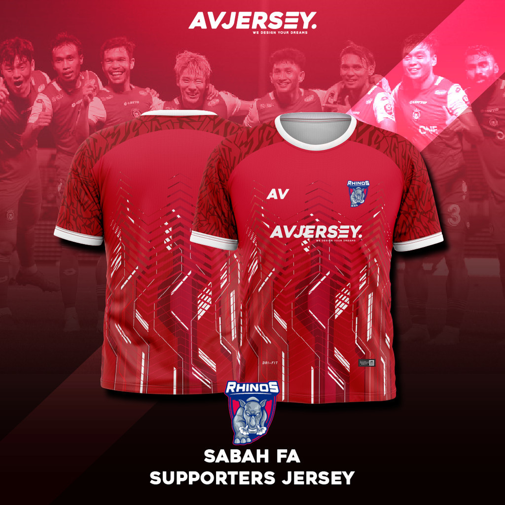 PADU AVJ 013 - JERSEY ANAK SABAH RED EDITION SUPPORTERS EXCLUSIVE QUICK ...