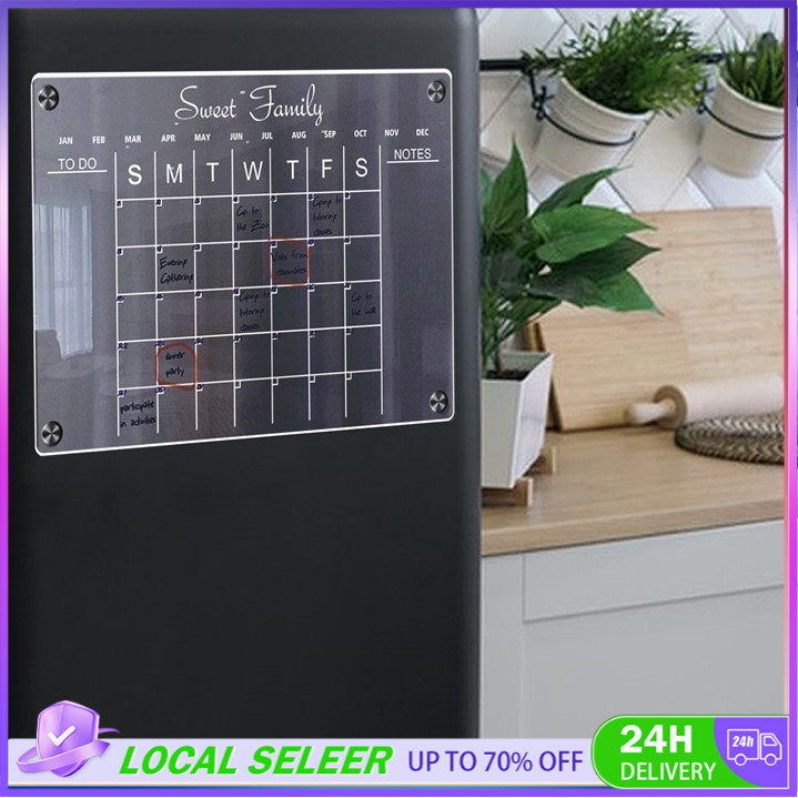 Calendar Board Acrylic Magnetic Planner Board Daily Weekly Schedule ...