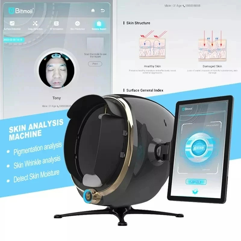 3D Skin Scanner Care Facial Analyzer Intelligence Face Camera Test ...