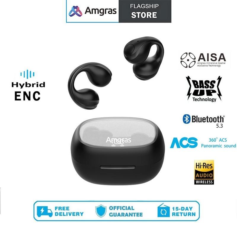 Amgras Spacebuds Ⅱ Pro Bone Conduction Earphone Bluetooth Gaming Mode ...