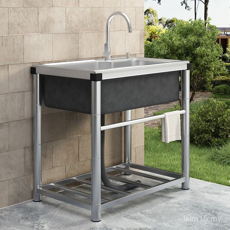 304 Stainless Steel Outdoor Courtyard Sink Single Sink Balcony Sink ...