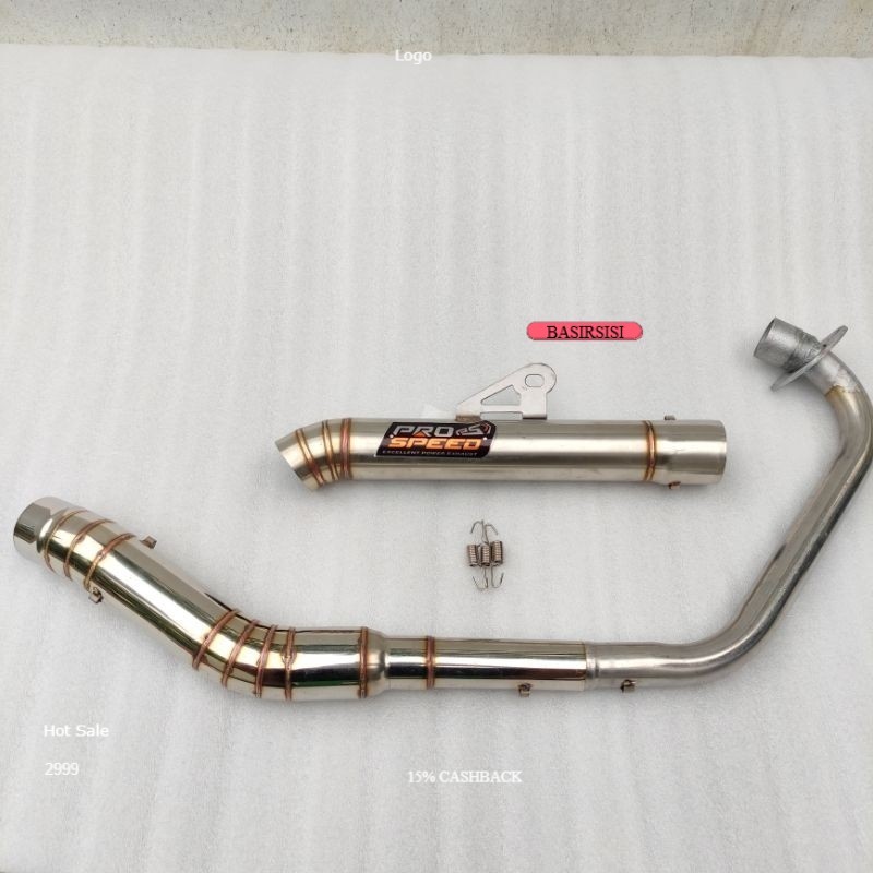 Super open spec pipe Pro Speed exhaust 1set and big elbow for Raider ...