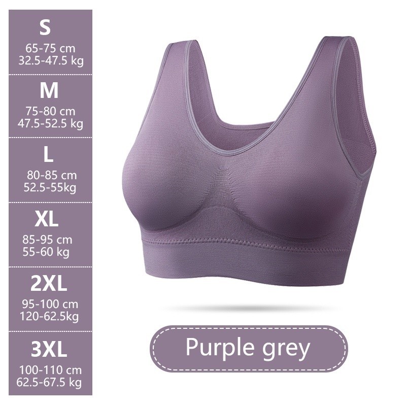 Seamless Sport Bra Women Underwear Yoga Running Sports Vest Bra with Chest pad 811 | Shopee Malaysia