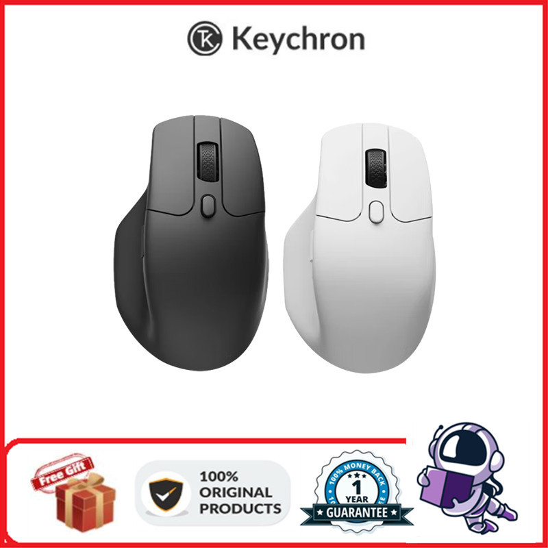 keychron M6 Wireless Mouse 2.4G Bluetooth 3395 Ergonomic Wired Mouse ...