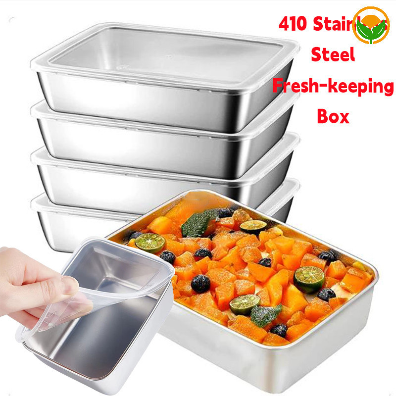 High Temperature Resistant Food Storage Box/410 Stainless Steel Picnic ...