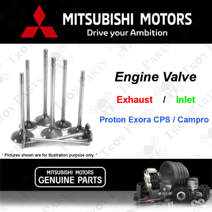 (4pc) Mitsubishi Engine Valve Exhaust / Inlet Gen2 Gen 2 Waja Campro ...