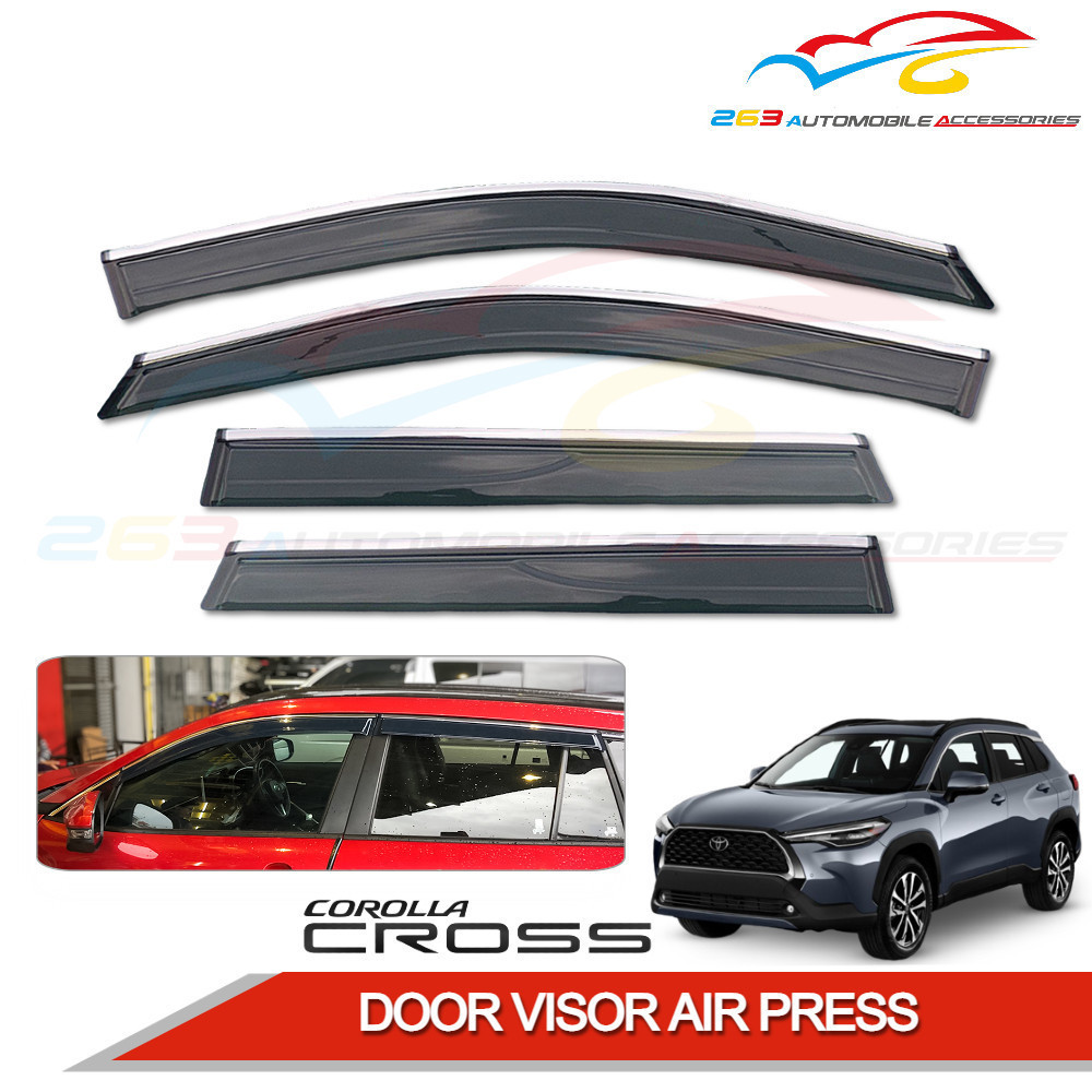TOYOTA COLLORA CROSS 2022 DOOR VISOR AIR PRESS WITH STAINLESS STEEL ...