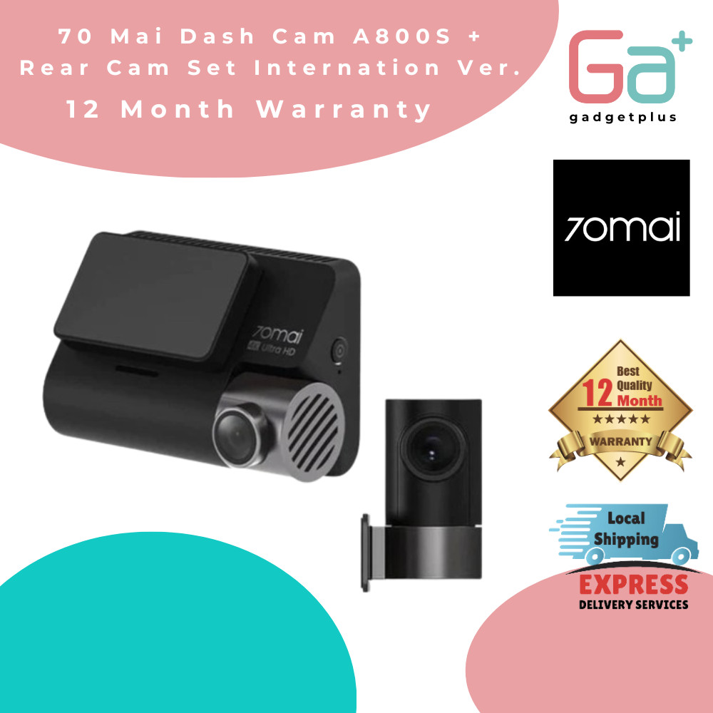 70mai A800S Dashcam Dual Vision 140 FOV 4K Ultra HD Screen Dash Cam APP ...