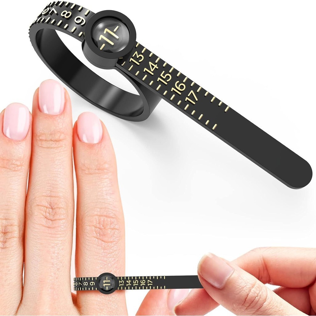 Plastic White Ring Ruler Measurer Finger Coil US Size Measurements with ...