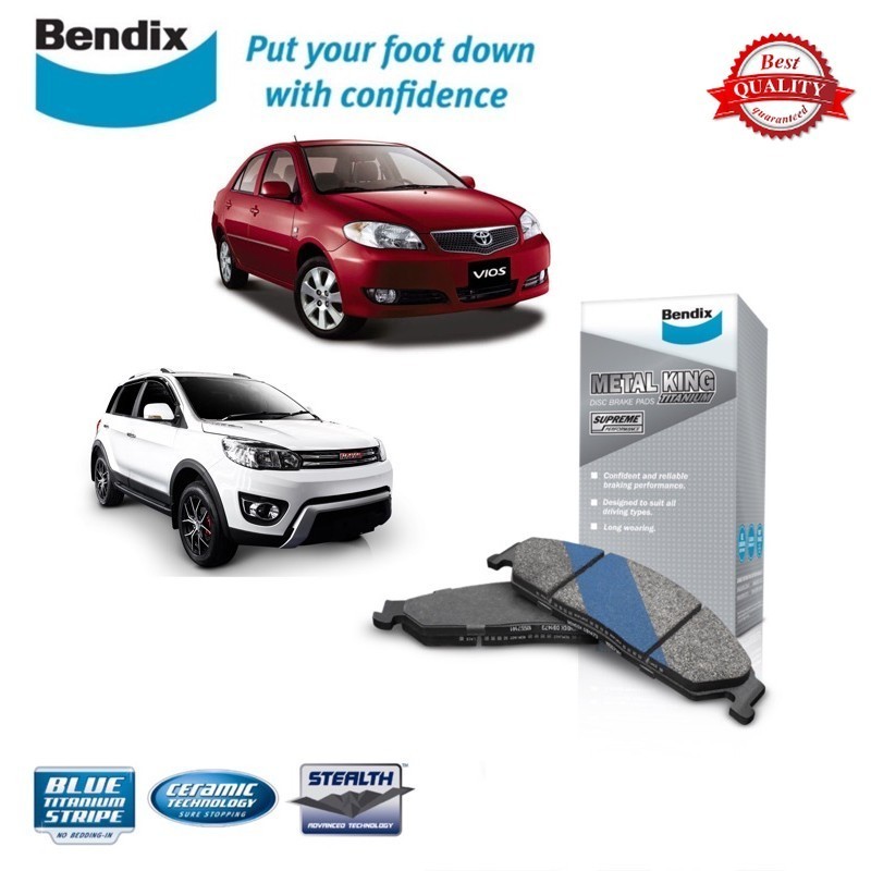 Original Bendix DB1422MKT Front Brake Pad - Toyota Vios NCP42/ Haval H1 ...