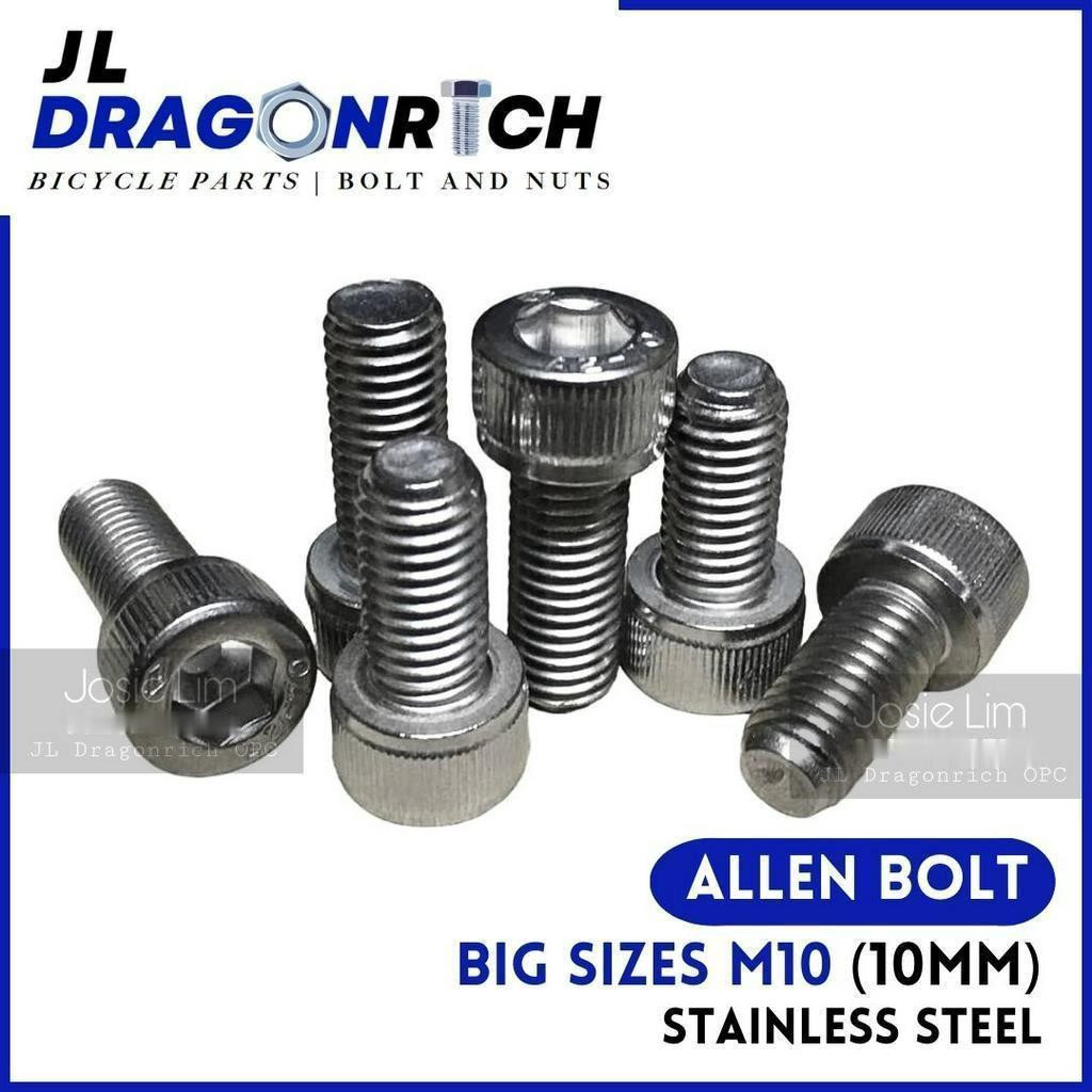 Allen Bolt M10 BIG SIZES 10mm Stainless Steel Set Hexagon Socket Cap ...
