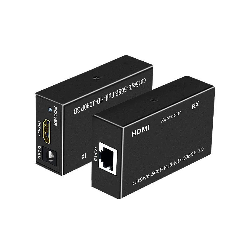 1080P HDMI Extender 60M over Cat5e Cat6 Ethernet IP TCP up to 60M HDMI ...