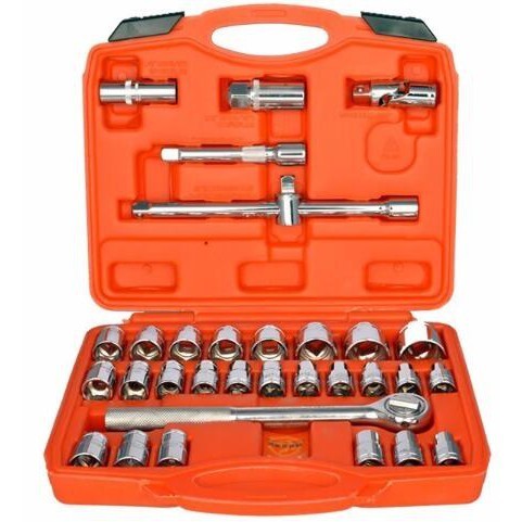 Asaki 32pcs 1/2" Drive CR-V Ratchet Socket Spanner Hardware Tools Set ...