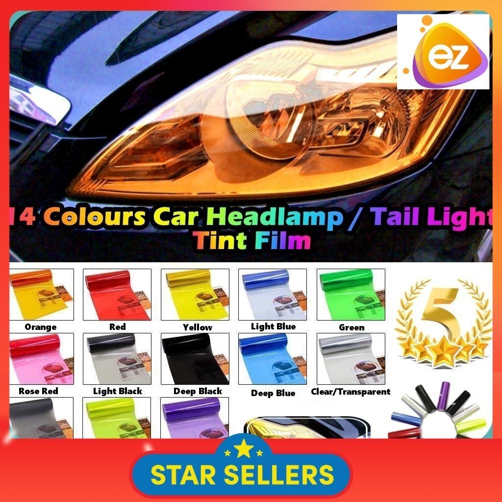 Tinted lampu kereta Car Headlamp Tinted Film Sticker Headlamp Protector ...