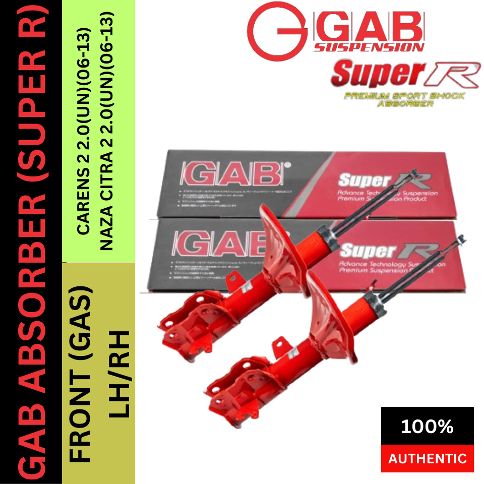 Original GAB Super R Absorber - FRONT & REAR GAS CARENS 2 2.0(UN)(06-13 ...