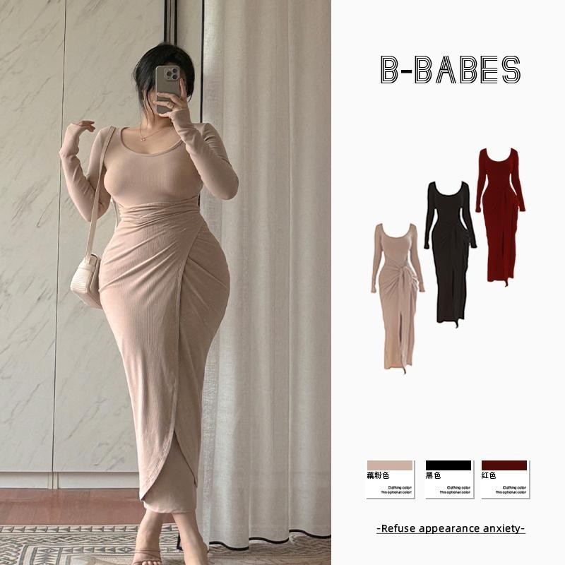 150kg Plus Size Fat MM European American Hot Girl Low-Neck Laced-Up ...