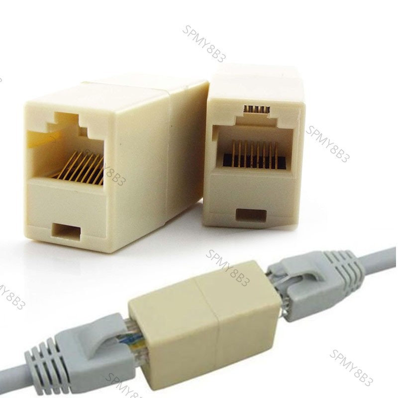 Network Dual Straight Head Lan Cable Joiner Ethernet Coupler RJ45 ...
