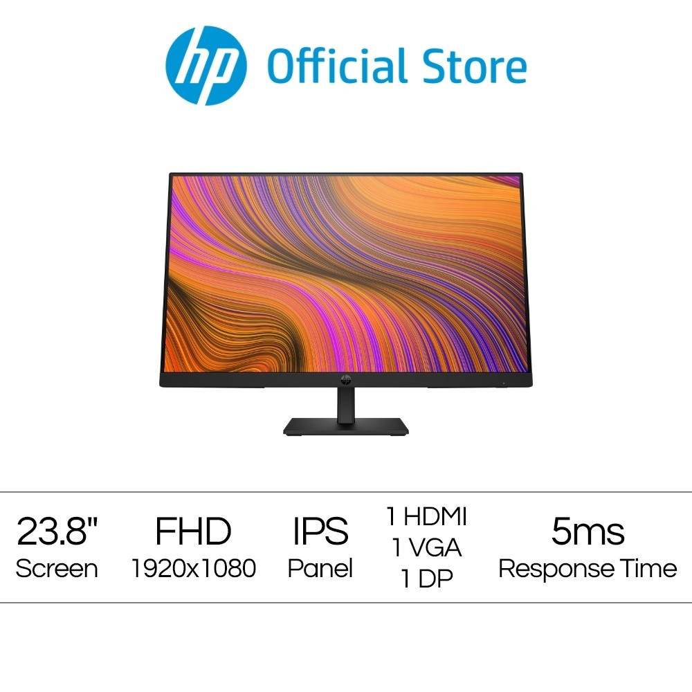 HP P24h G5 23.8 inch FHD Monitor / 23.8" / FHD / 1920 x 1080 @ 75 Hz ...