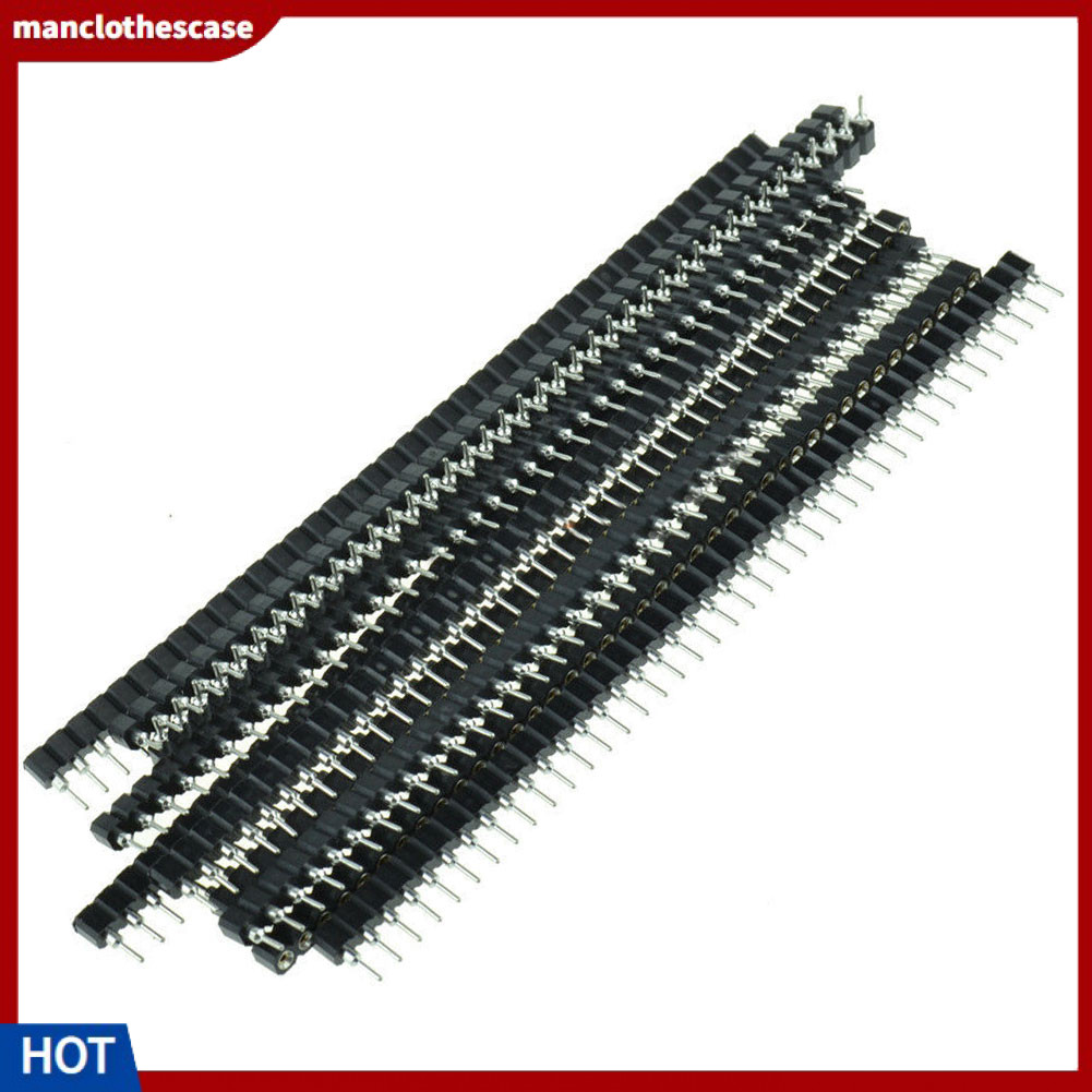 manclothescase 5Pcs 254mm Pitch Single Row Female 40 Pin Header Socket ...