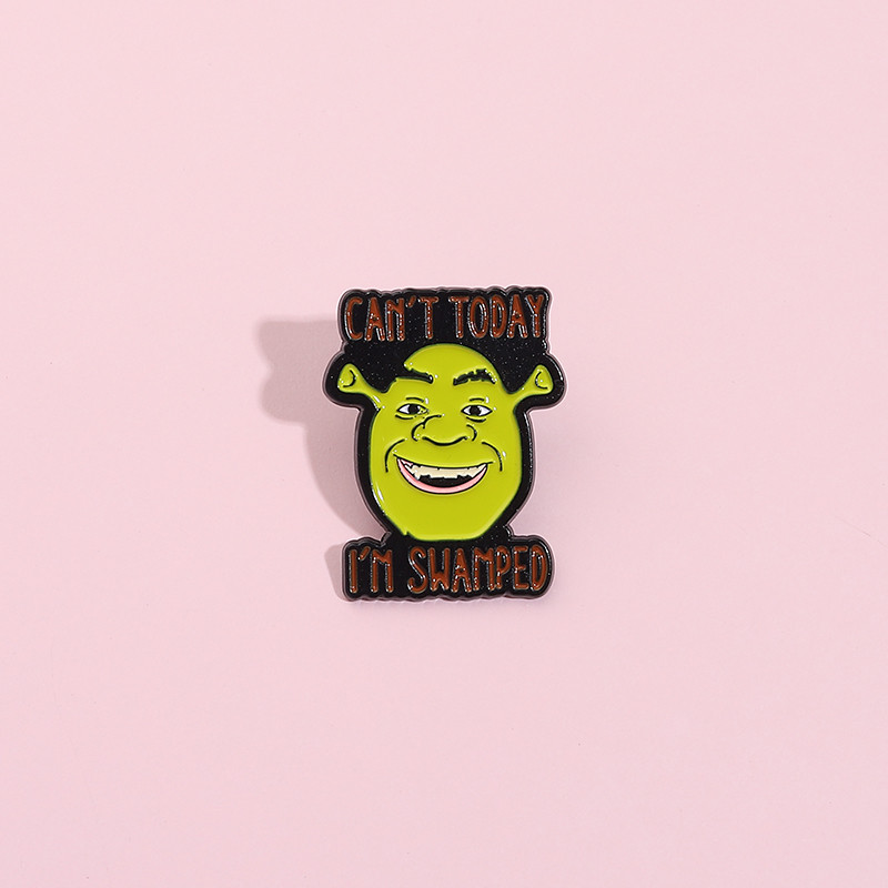 Cartoon Anime Figure Shrek Brooch Pins Funny Cartoon Green Monster ...