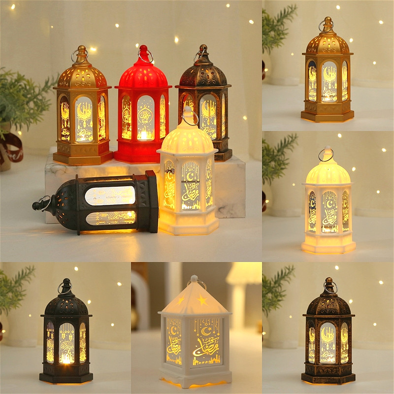 Raya Ramadan Lantern Vintage Style Lantern Lamp Table Top Decoration ...