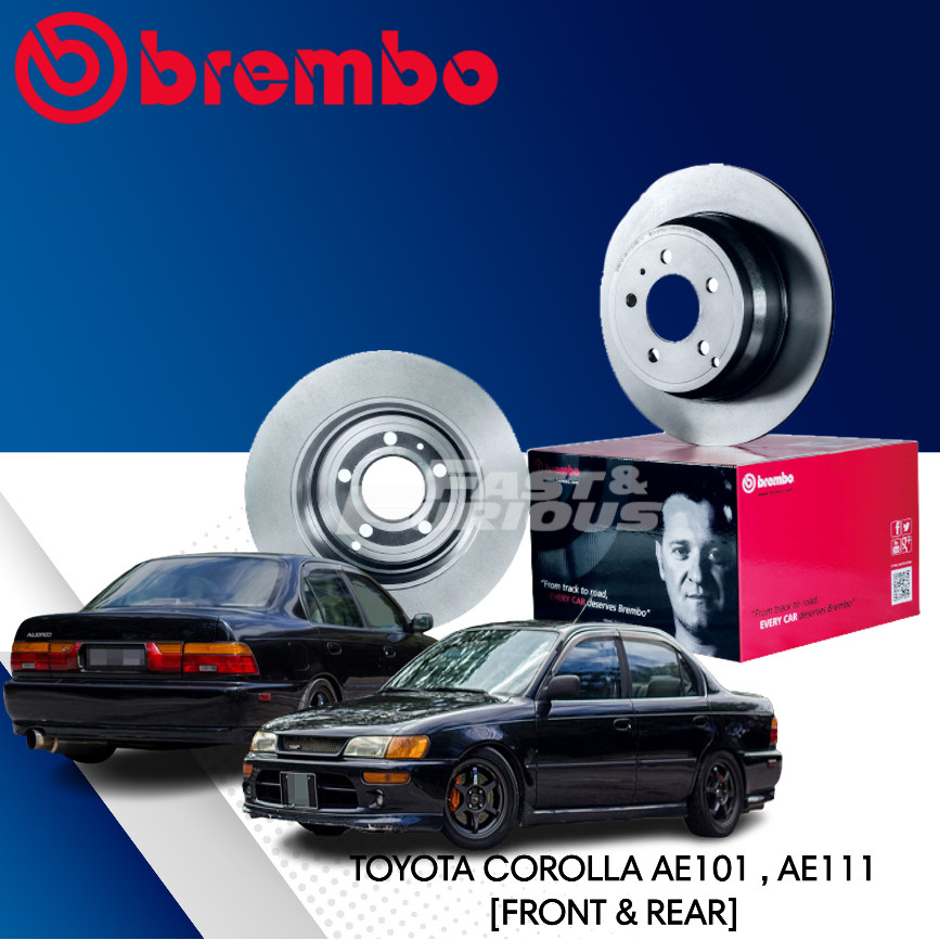 ORIGINAL BREMBO TOYOTA COROLLA AE101 / AE111 DISC BRAKE ROTOR FRONT ...