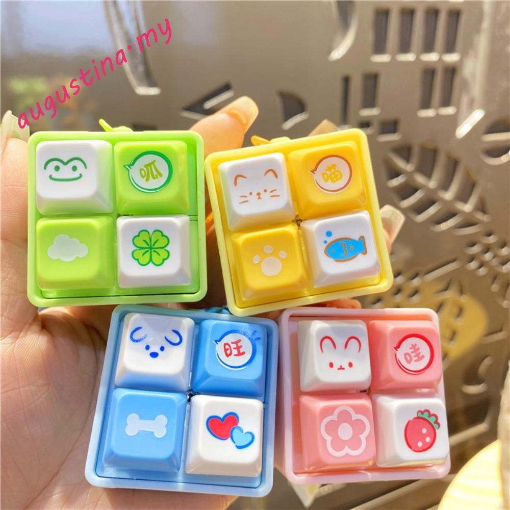 AUGUSTINA Wooden Fish Keyboard Keychain, Animal Electronic Mechanical ...