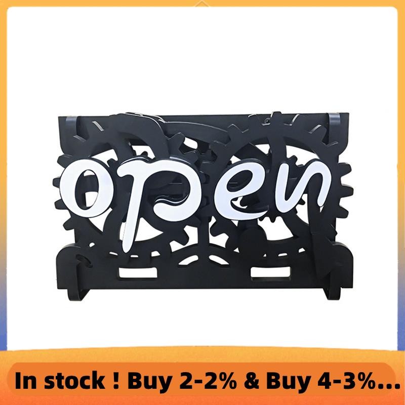 Open-Closed Sign Board Hanging Door Sign Gear Turn over for Shop ...