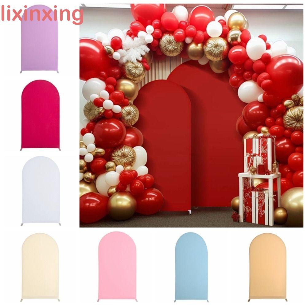 LIXINXING Arch Backdrop Stand Cover, Doubleside Solid Color Double ...