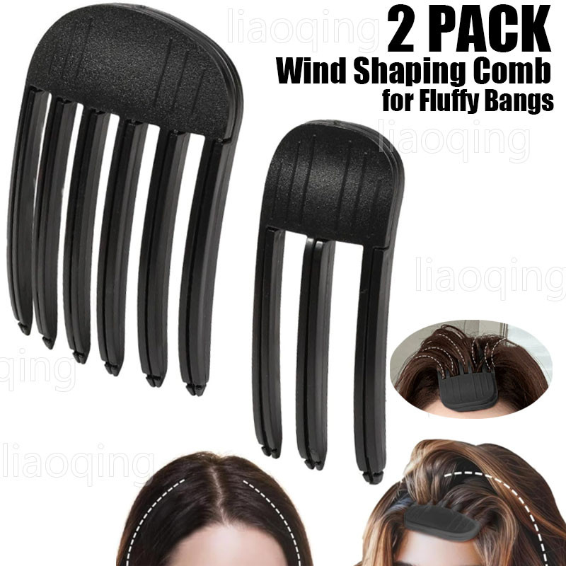 Wind Shaping Styling Comb for Fluffy Bangs, Hair Volume Clip, No-Trace ...
