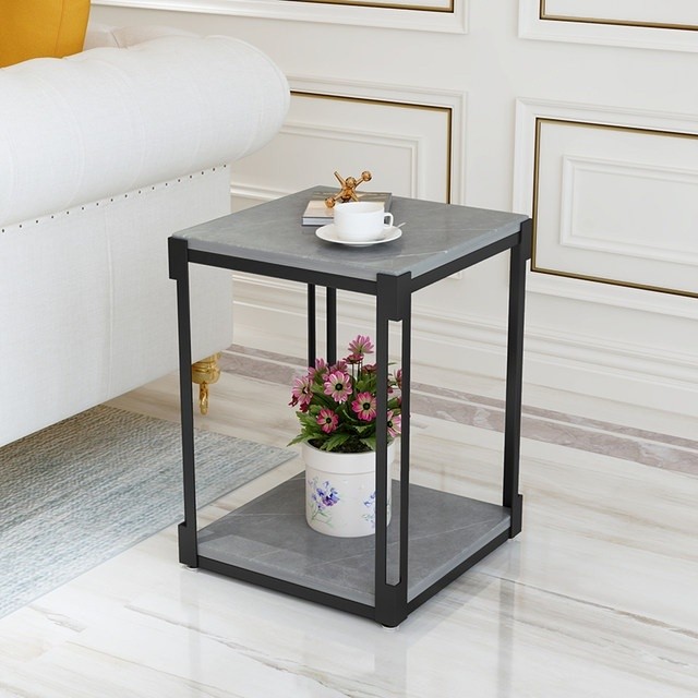 Meja Kopi Seni Besi Gaya Itali Cahaya Pangsapuri Mewah Ruang Tamu Papak ...