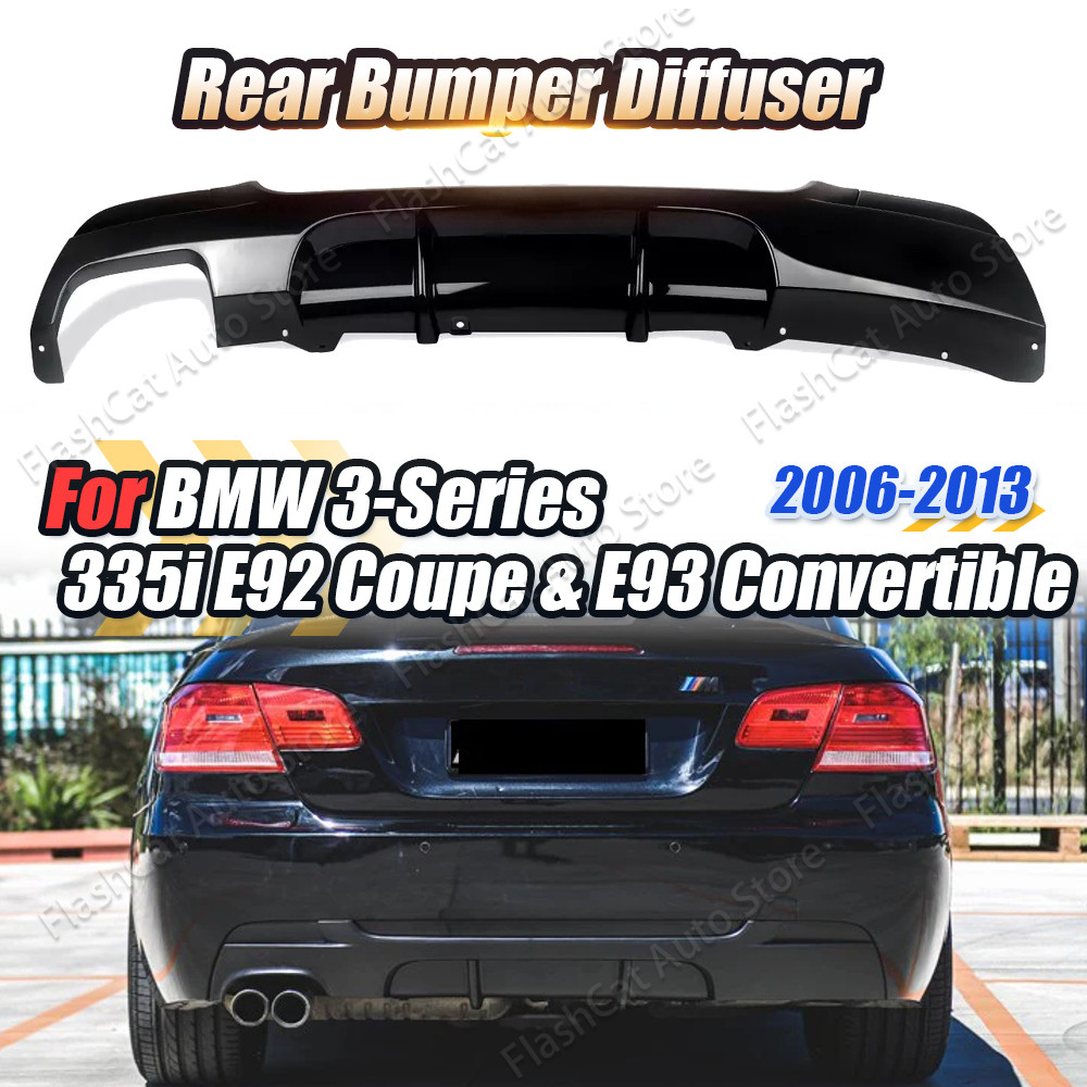 E92 E93 M Tech Car Rear Bumper Diffuser Lip For BMW 328i 335i E92 E93 ...