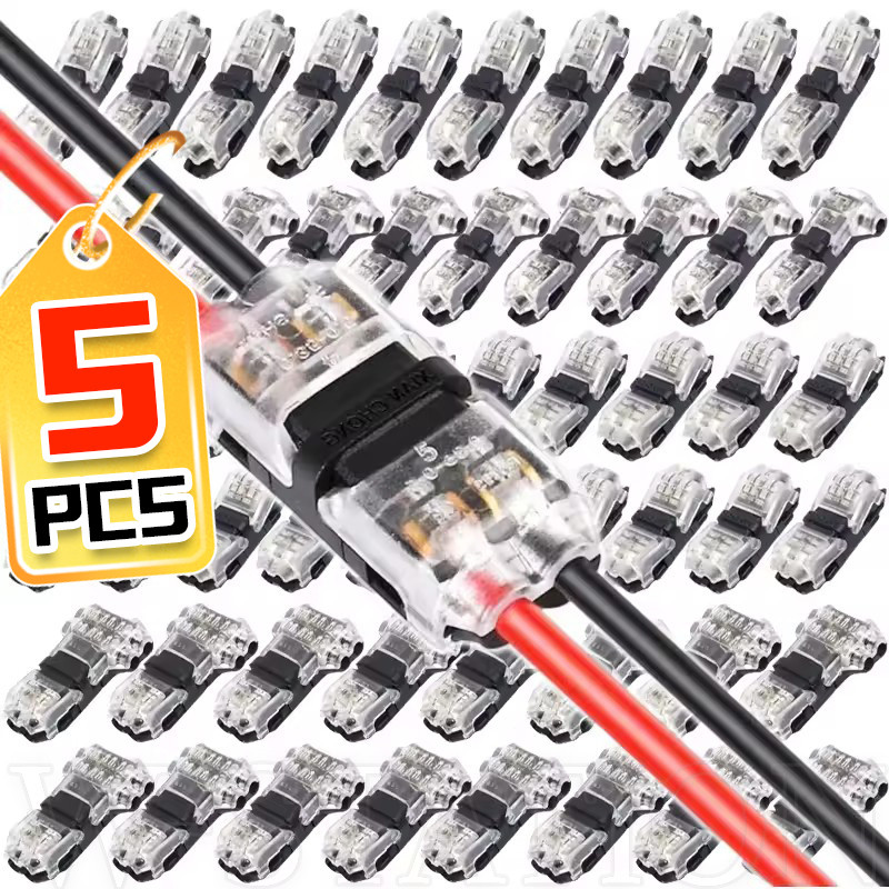 1/3/5Pcs T/H Shape Wire Connectors - 2-Pin Disconnect Terminals - 18 ...