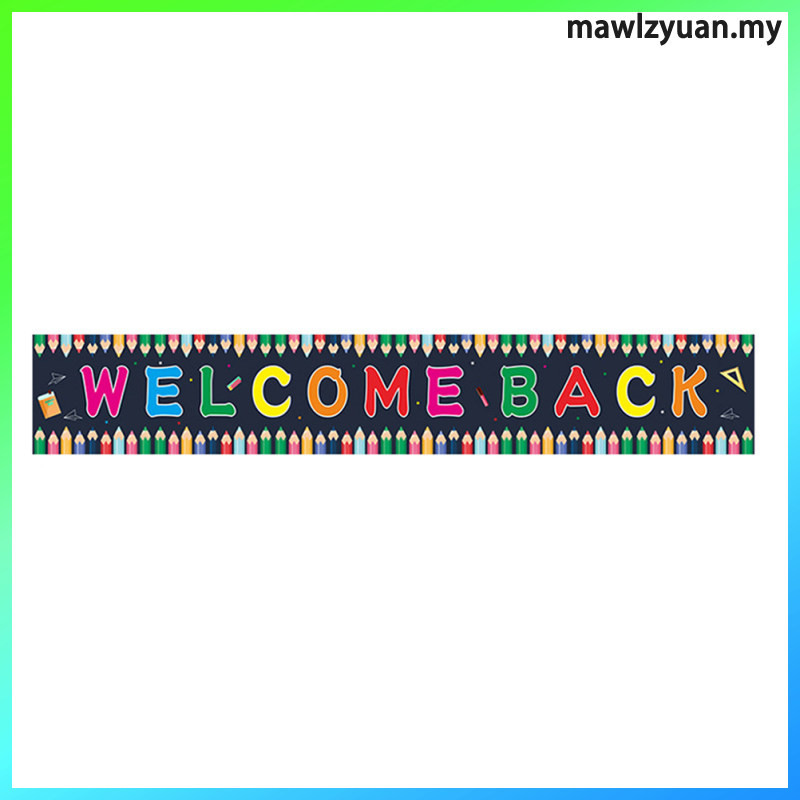 Back-to-school Banner Decor Front Door Garland Sign Classroom Welcome ...