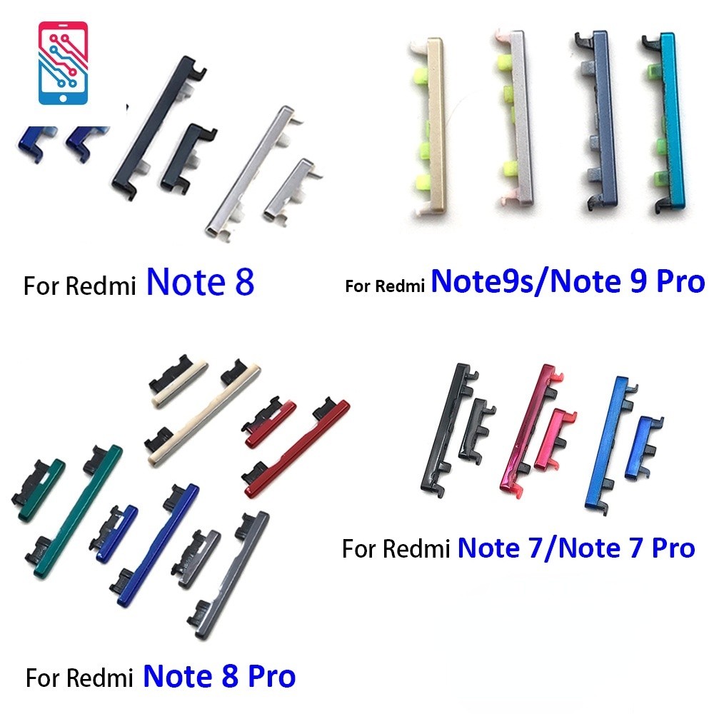 Power Button + Volume Side Button For Xiaomi Redmi Note 8 9 Pro 9S Note ...