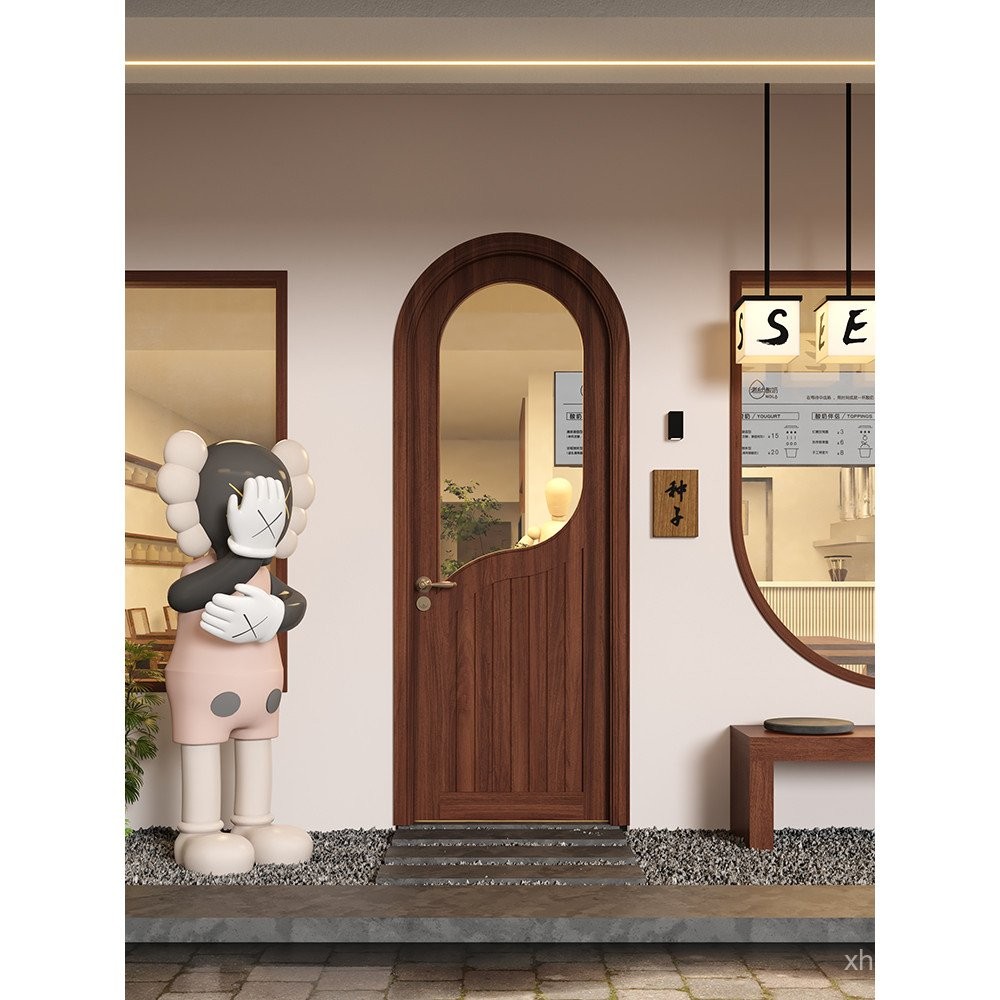 Shop Door Clothing Store Wooden Door Indoor Door Black Influencer Arc ...