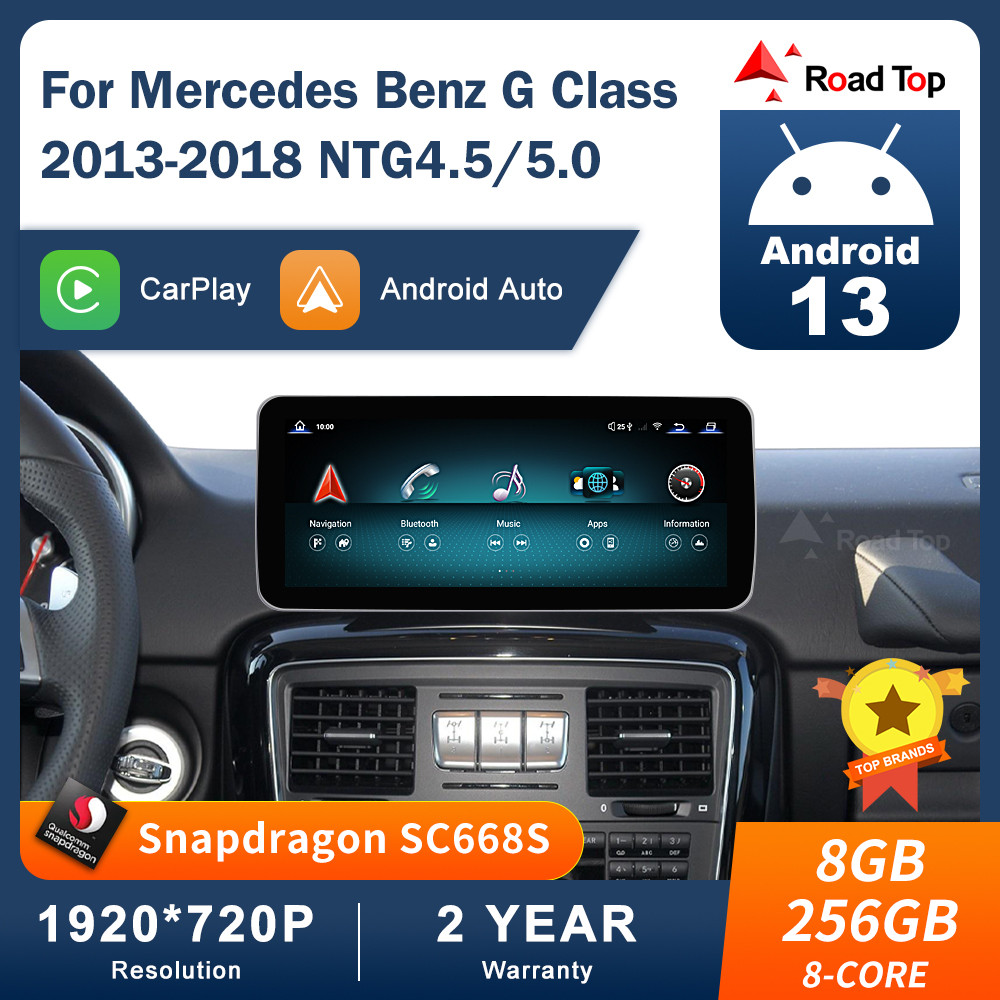 Android 13 Auto Wireless CarPlay Radio Touch Screen For Mercedes Benz G ...