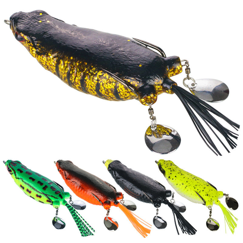 Soft Rubber Frog Lure 25g/9cm | Giant Snakehead Killer | Weedless High ...