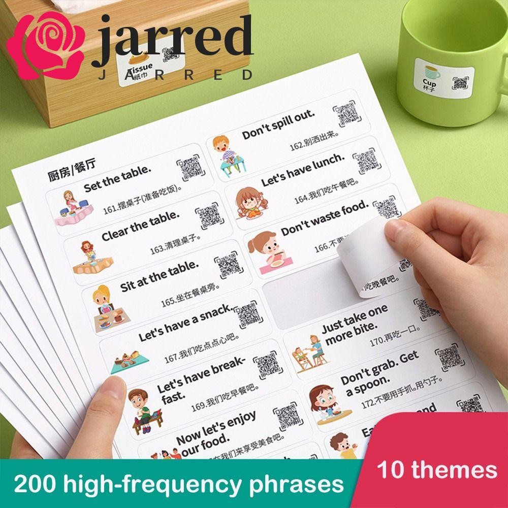 JARRED Spoken English Stickers, Life Scene Stickers Labeling Stickers ...