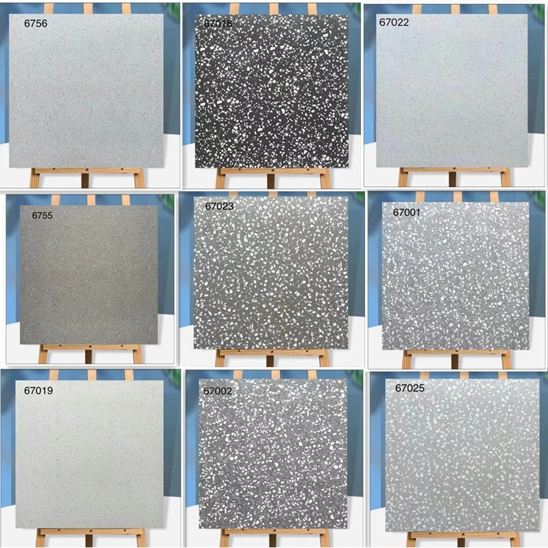 Jubin Terrazzo Kelabu 600x600 Jubin Antik Matte untuk Ruang Tamu, Ruang ...