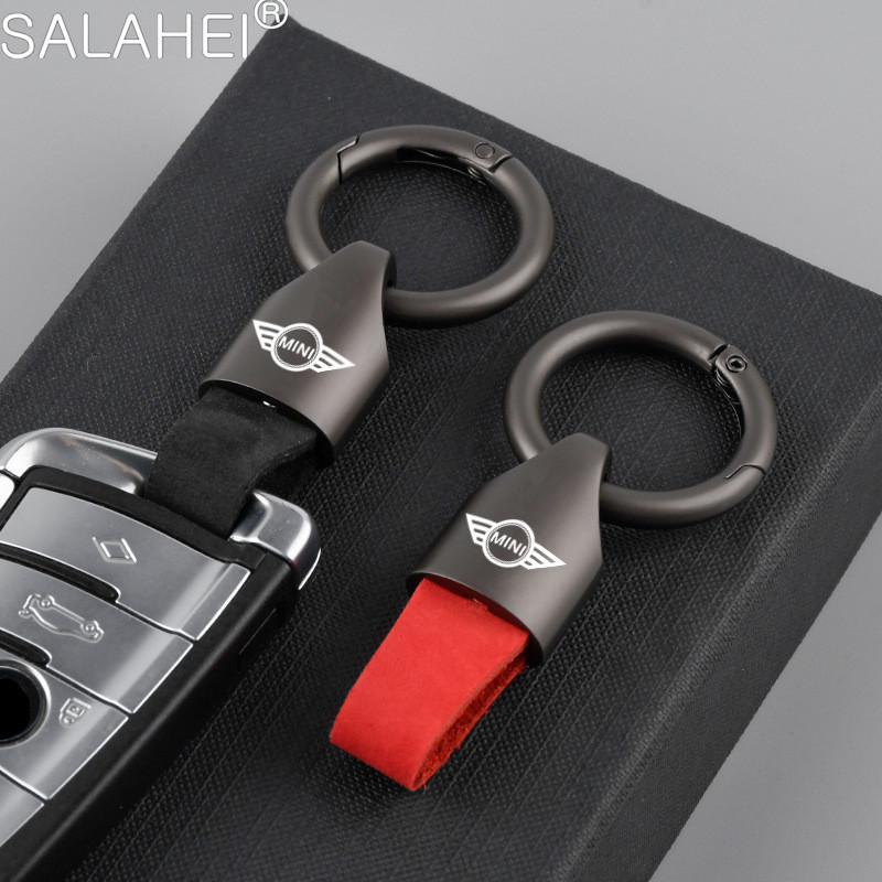 Alloy Leather Car Emblem Keychain Key Ring High Quality Metal Keyring ...