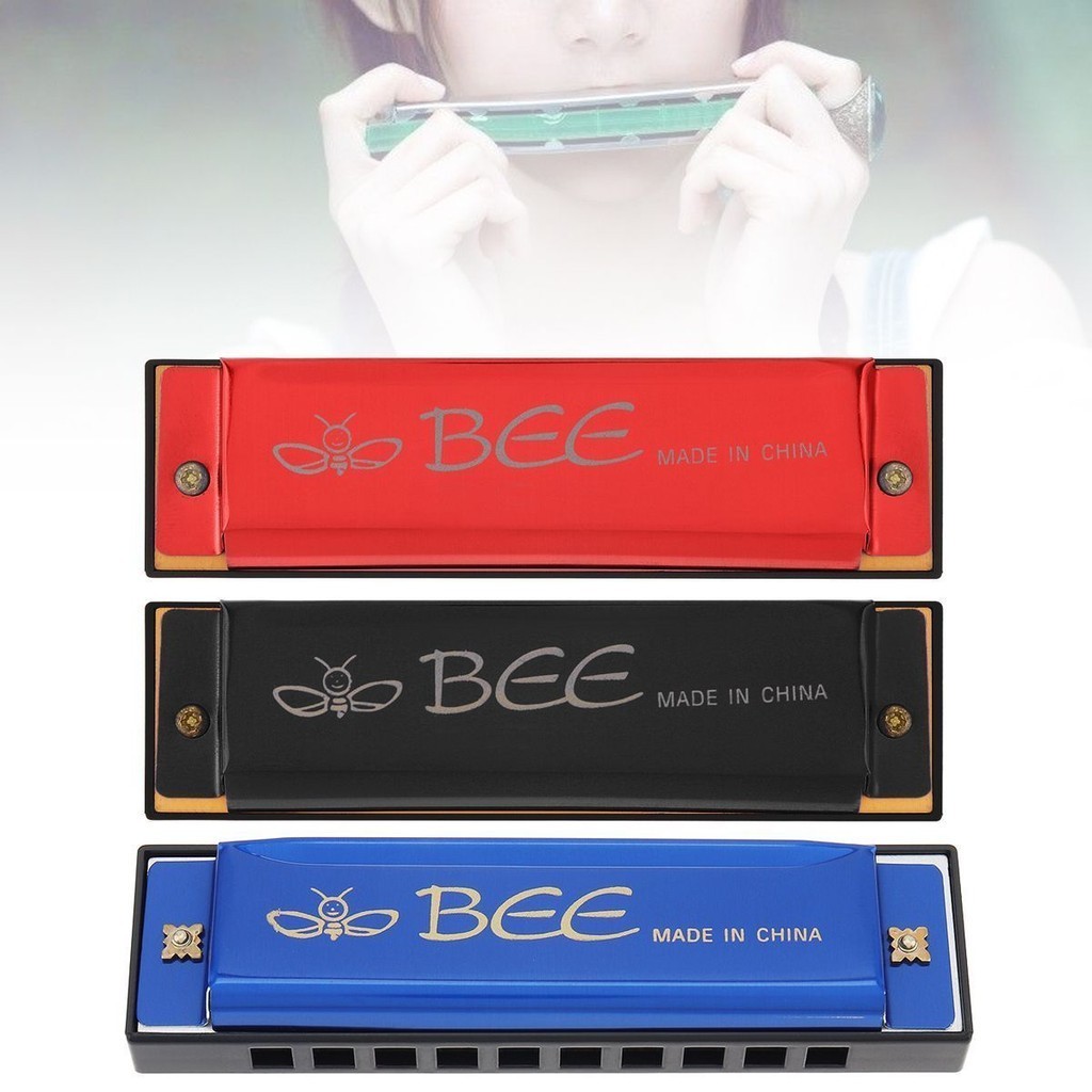 10 Holes 20 ToneC Harmonica Diatonic Blues Harp Mouth Organ Musical ...