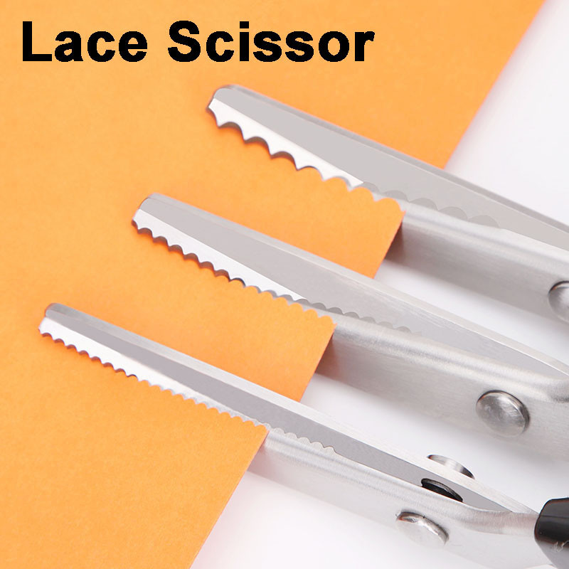 Triangle / Arc Tooth Lace Scissors Tailor Sewing Zigzag Fabric Scissors ...