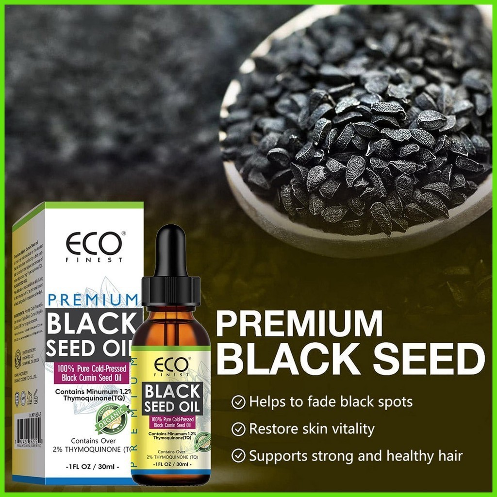 Pure Natural Black Oil 30ml Cold Pressed Small Black Cumin Oil Liquid ...