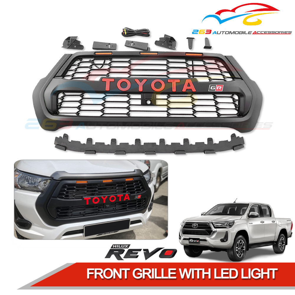 TOYOTA HILUX REVO ROGUE 2.4 E V SPEC FRONT GRILLE GRILL GR SPORT WITH ...