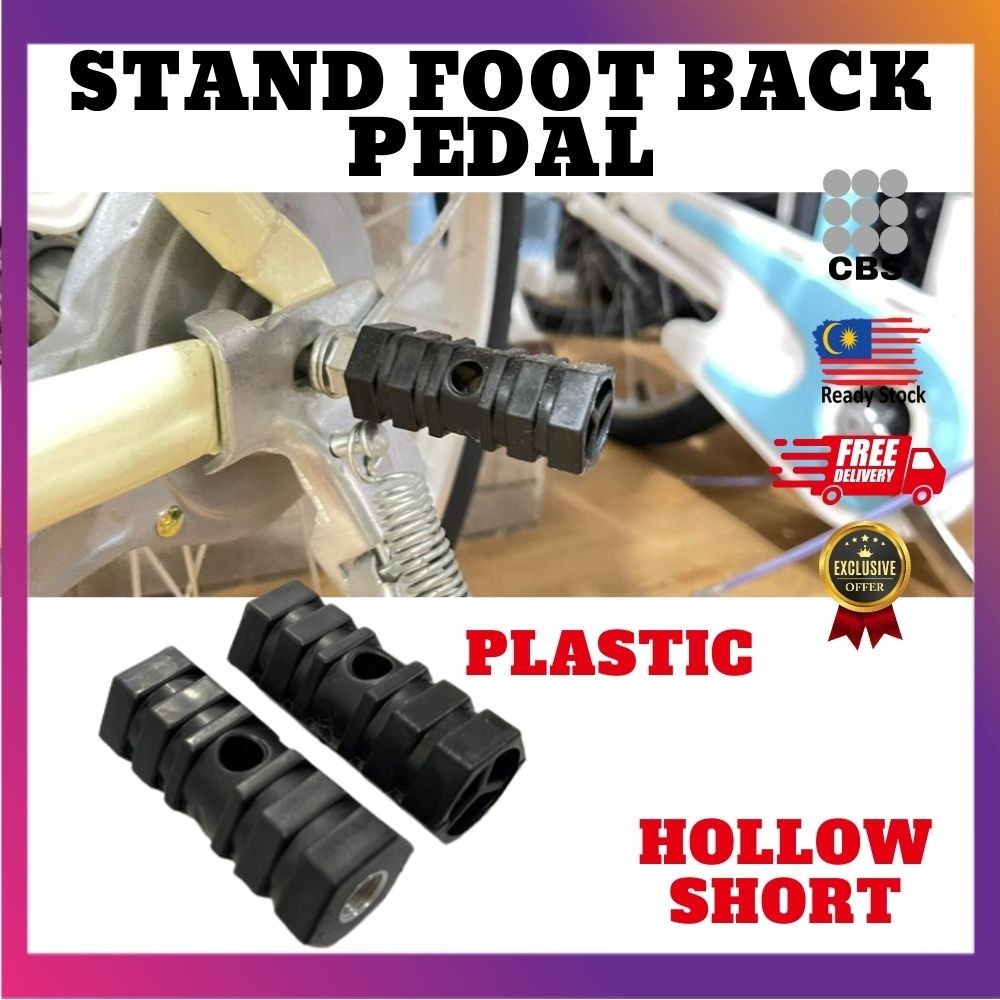CBS Bike Stand Plastic Full Black Foot Back Pedal (2Pcs) | Shopee Malaysia