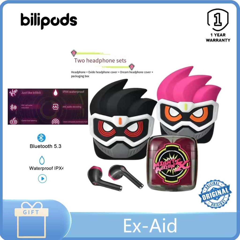 Bilipods Popo Series Kamen Rider Ex Aid True Wireless Bluetooth Earphone Set Shopee Malaysia