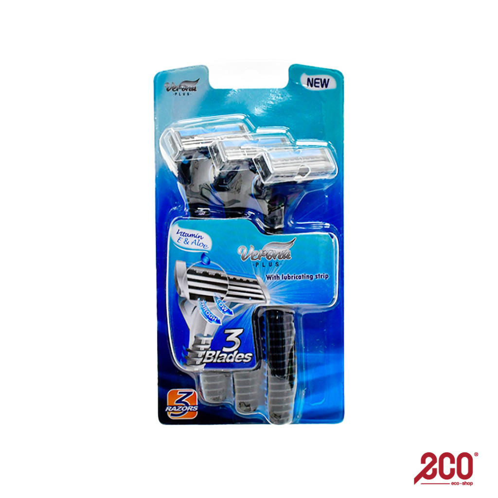 Verona Plus Razors With Lubricating Strip (3pcs/pack) - AD-L003-T04-12 ...
